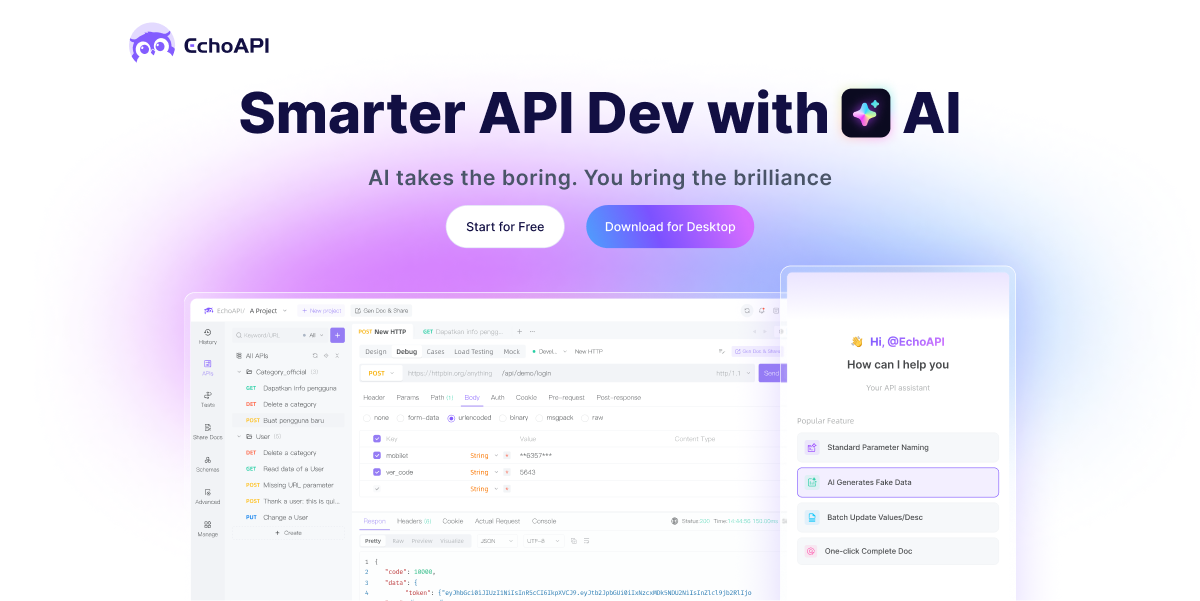 EchoAPI for VS Code-Ultra-lightweight API debugging tool for VS Code.